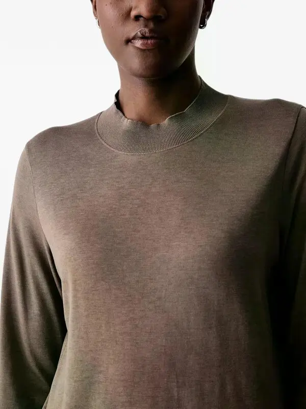 Marc O'polo Ribbed Mock-neck Long-sleeve Top
