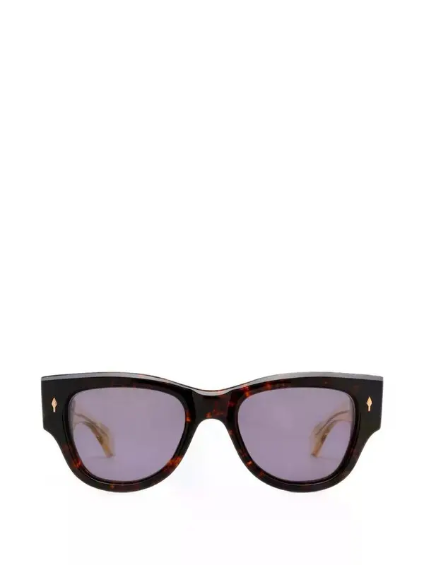 JACQUES MARIE MAGE Chelsea Geometric-frame Sunglasses - Brown