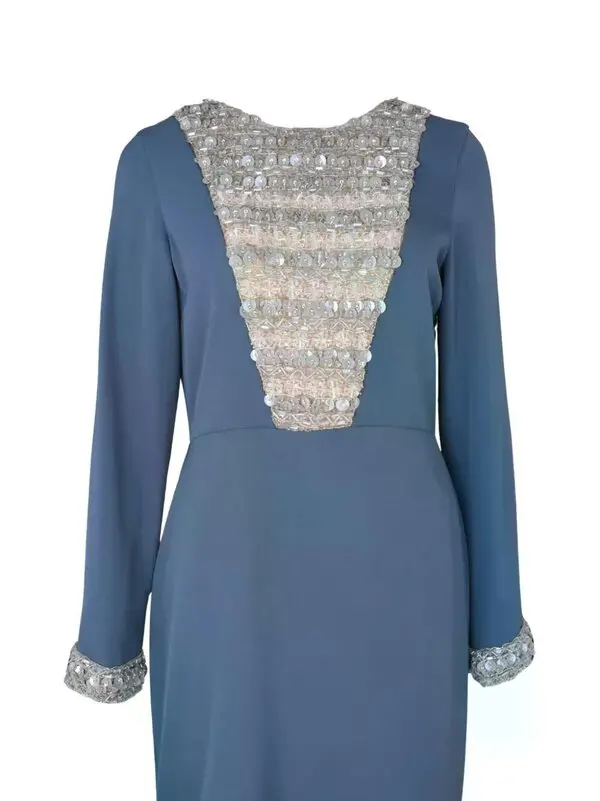 LOODYANA Sequin-embellished Long-sleeve Maxi Dress