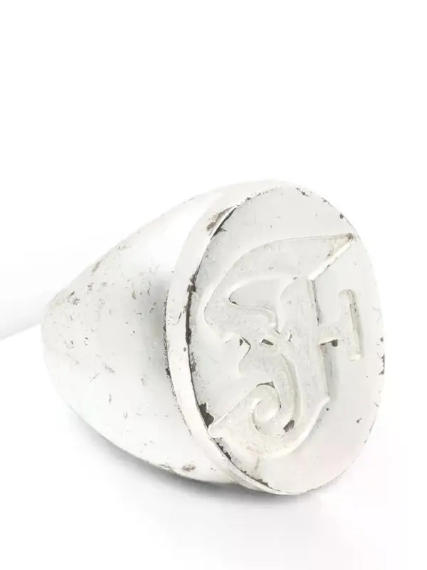 Gianfranco Ferre 2000s Logo-engraved Signet Ring