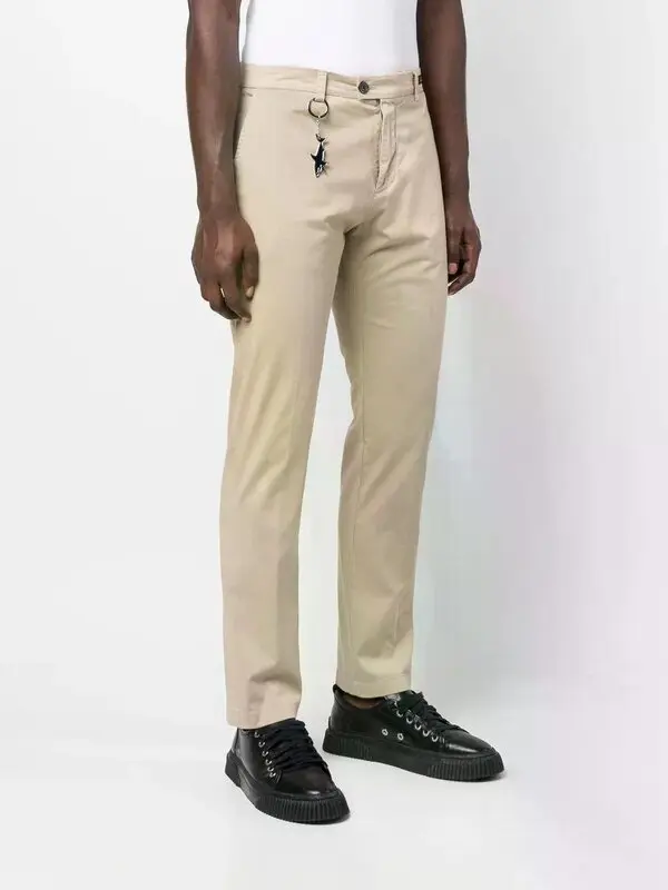 Paul & Shark Keyring-detail Straight-leg Chinos - Brown