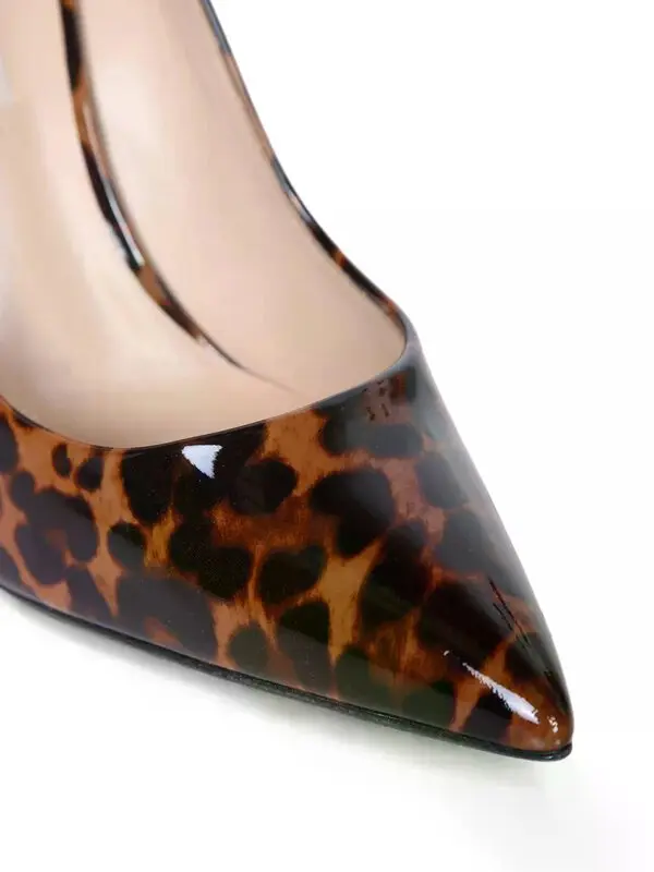 Casadei Leopard-print Patent-finish Pumps