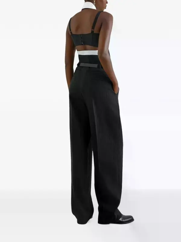 Dolce & Gabbana Pinstripe Wool Jacquard Trousers