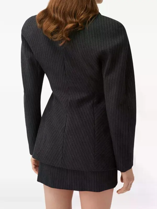 Versace Pinstripe Wool Twill Jacket