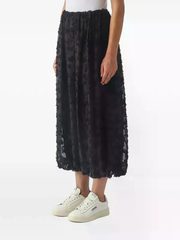 MEIMEIJ Textured-finish Flared Midi Skirt
