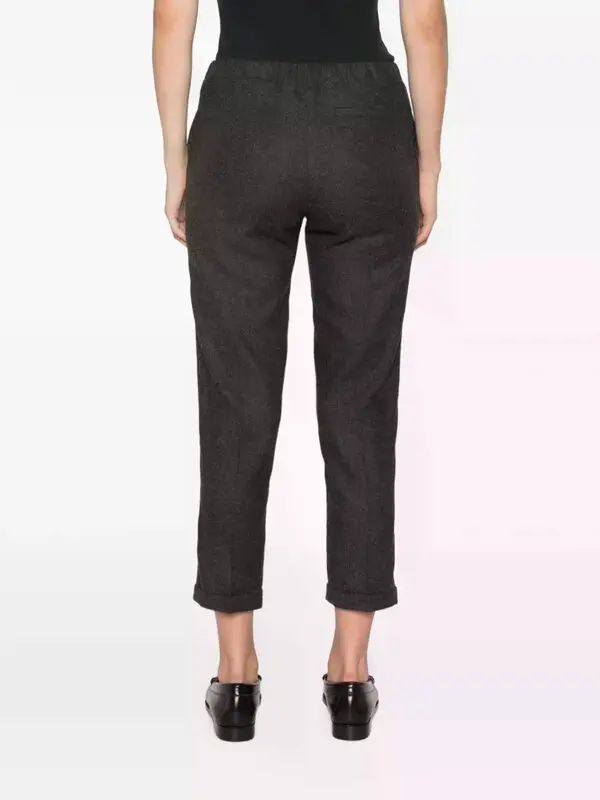 19.61 MILANO Elasticated-waistband Turn-up Trousers
