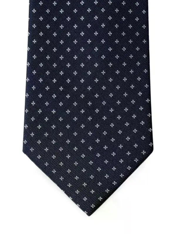 HACKETT  Geometric Flower-pattern Tie