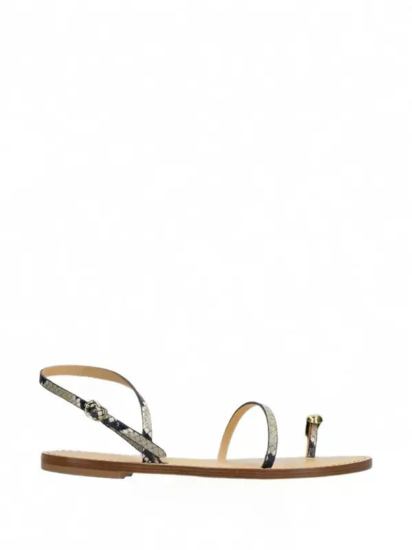 AMANU Nairobi Snakeskin-effect Sandals
