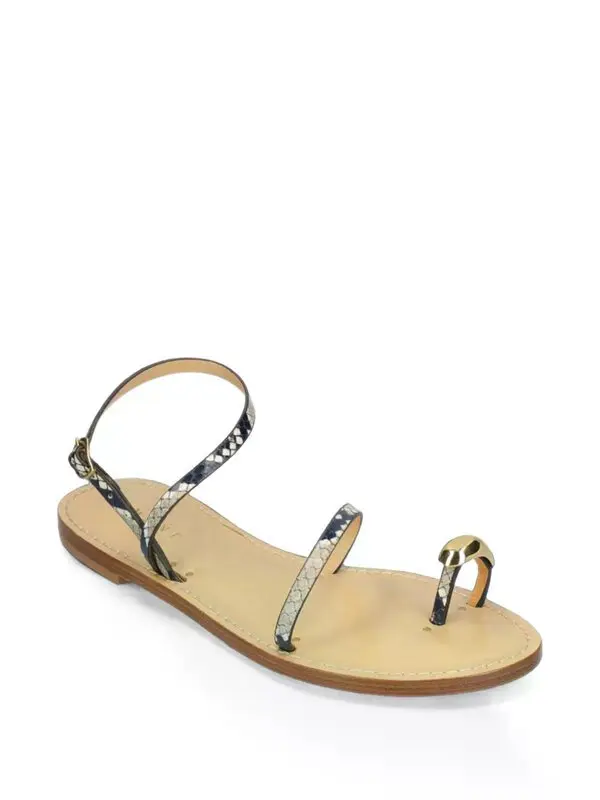 AMANU Nairobi Snakeskin-effect Sandals
