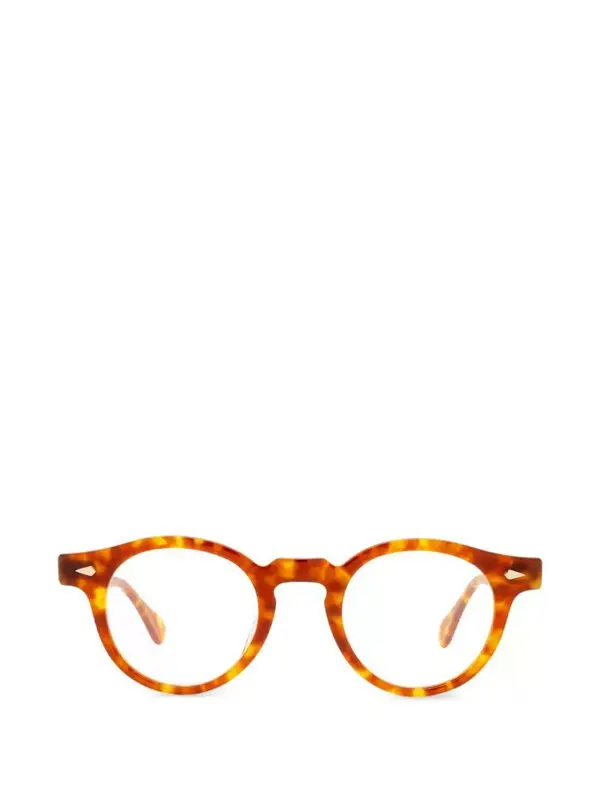 JULIUS TART OPTICAL Harold Round-frame Glasses - Brown
