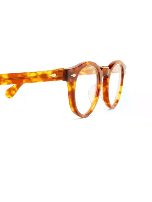 JULIUS TART OPTICAL Harold Round-frame Glasses - Brown