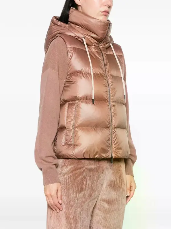 Peserico Quilted Hooded Puffer Gilet