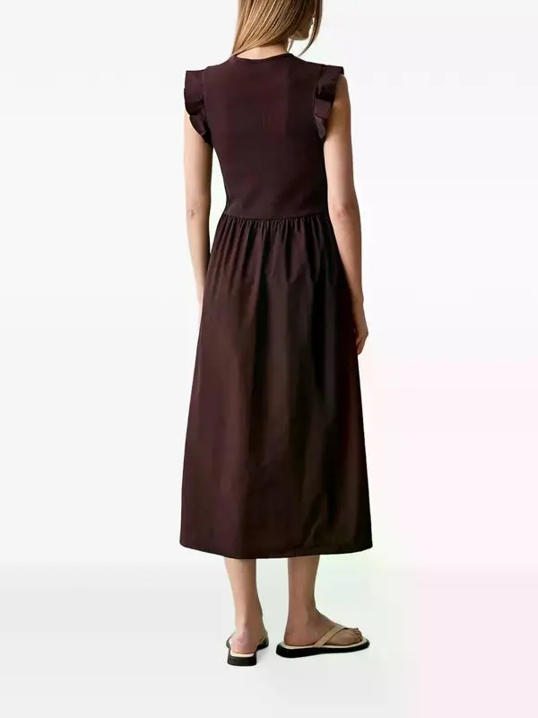 Marc O'polo Ruffled Ribbed-knit Midi Dress