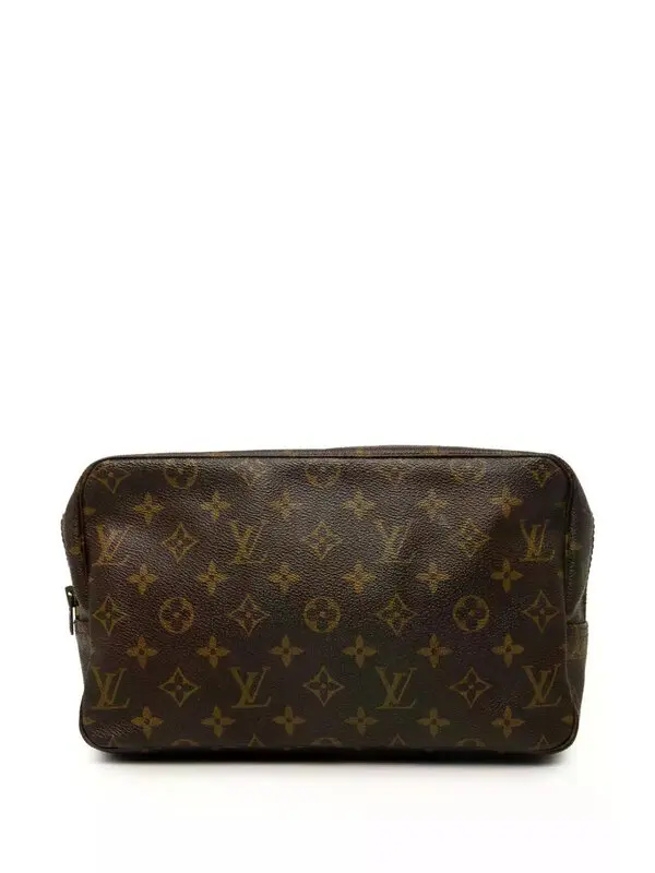 LOUIS VUITTON 1980-2000 Monogram Trousse Toilette 28 Clutch Bag - Brown