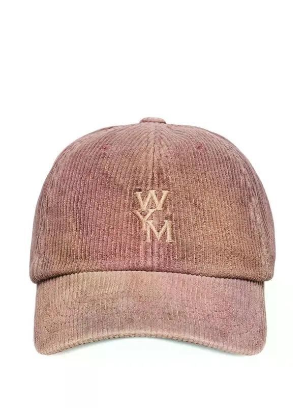 WOOYOUNGMI Logo-embroidered Corduroy Cap - Red