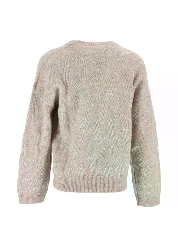 Peserico Sequin-embellished Cable-knit Sweater
