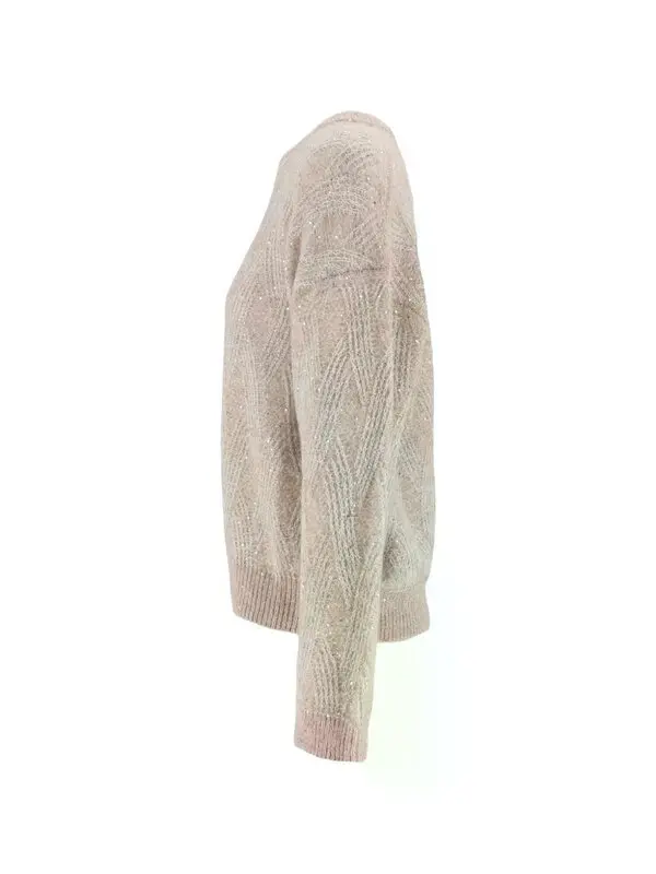 Peserico Sequin-embellished Cable-knit Sweater