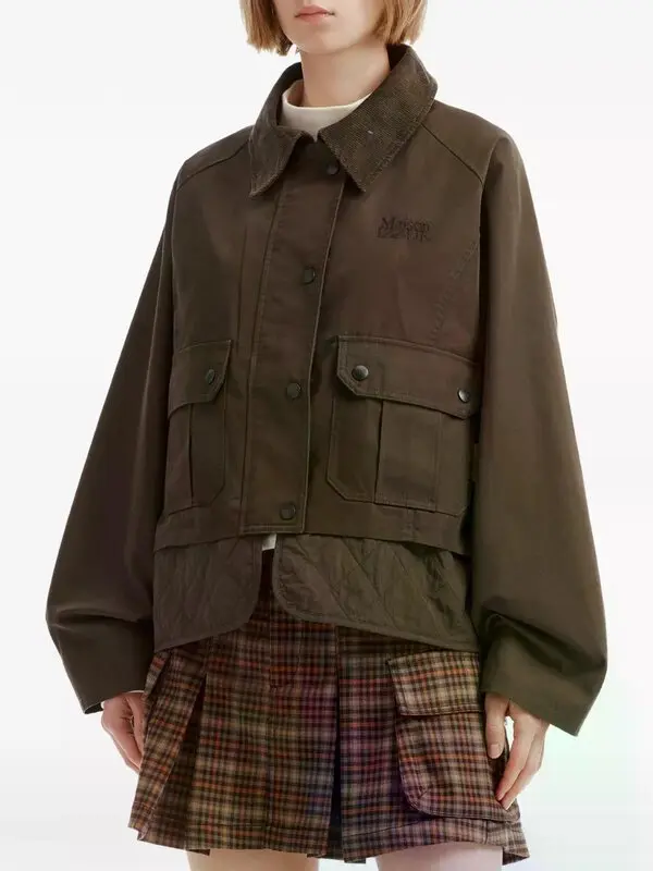Izzue Quilted-panel Corduroy-collar Jacket