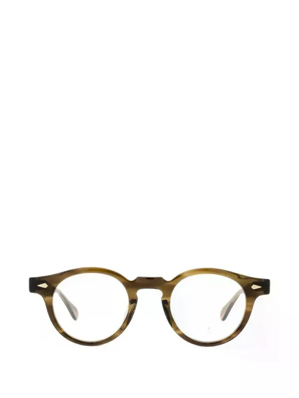 JULIUS TART OPTICAL Harold Round-frame Glasses - Brown
