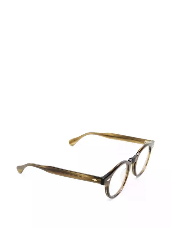 JULIUS TART OPTICAL Harold Round-frame Glasses - Brown