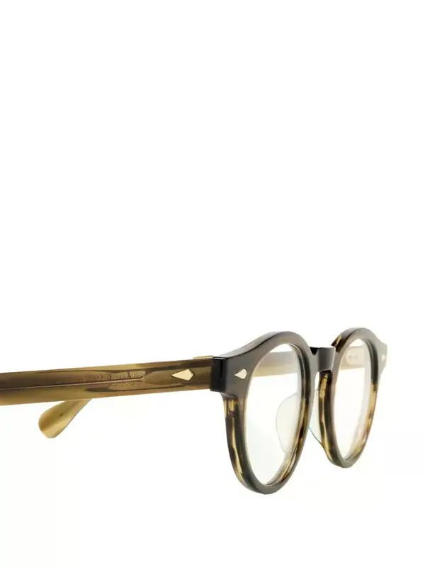 JULIUS TART OPTICAL Ar Round-frame Glasses - Brown
