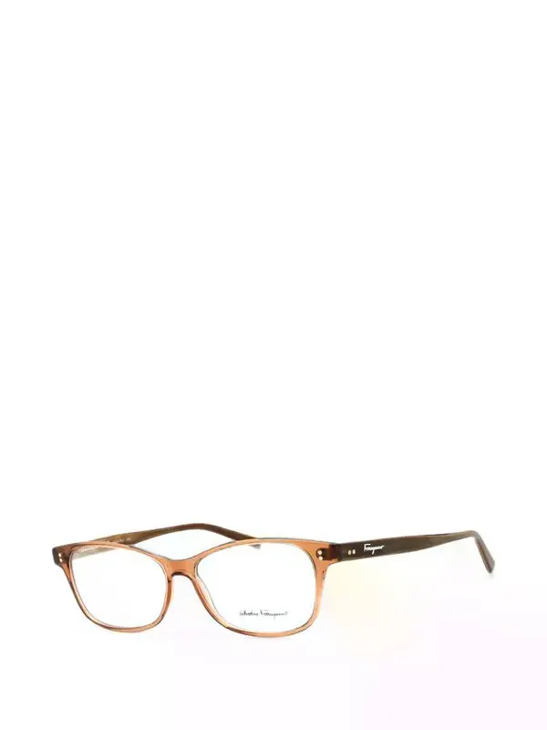 FERRAGAMO Rectangular-frame Glasses - Brown