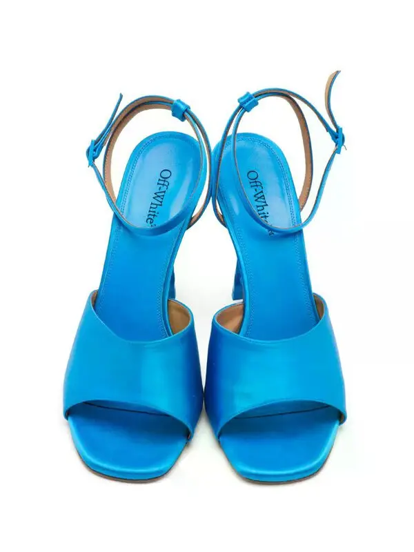 Off-White Lollipop Ankle Strap Heeled Sandals