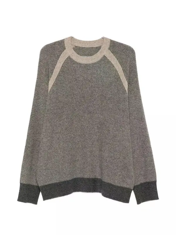 ZIGGY CHEN Raglan-sleeve Button-slit Sweater
