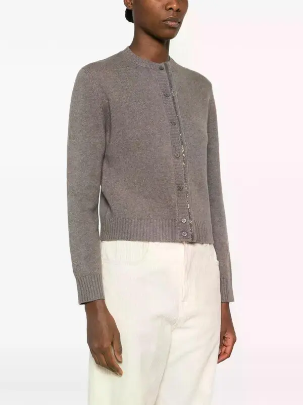 Fabiana Filippi Beaded-trim Knitted Cardigan