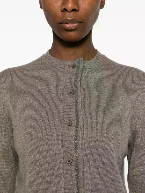 Fabiana Filippi Beaded-trim Knitted Cardigan