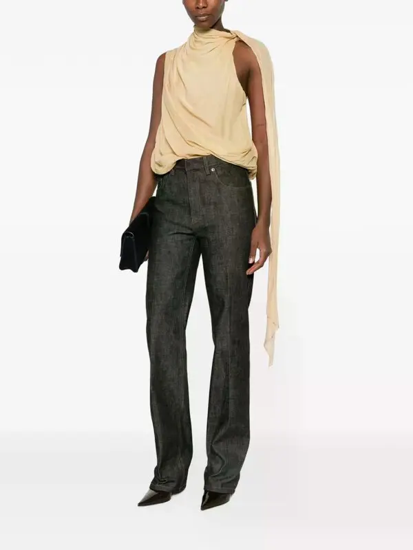 PETAR PETROV Dark Frame Contrast-stitch Straight-leg Jeans