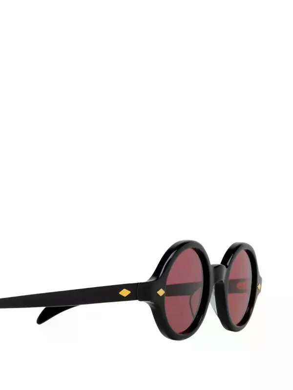 JULIUS TART OPTICAL Round Eye Gold Sunglasses