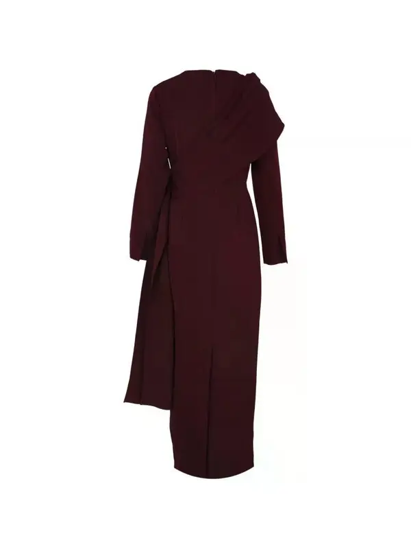 LOODYANA Pleated Wrap-around Maxi Dress