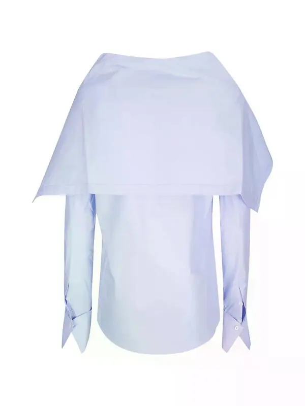 7 For All Mankind Off-shoulder Poplin Shirt