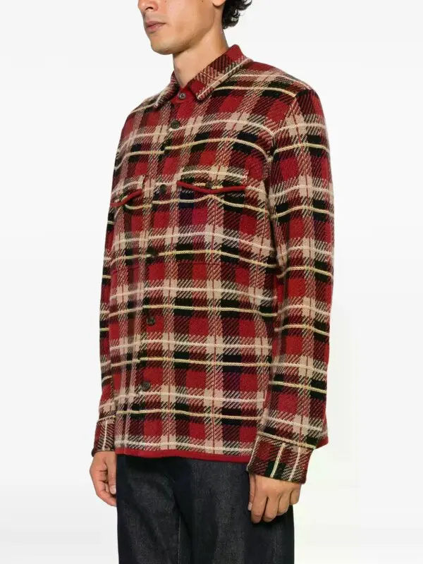 Guest In Residence Check-pattern Button-up Polo Shirt