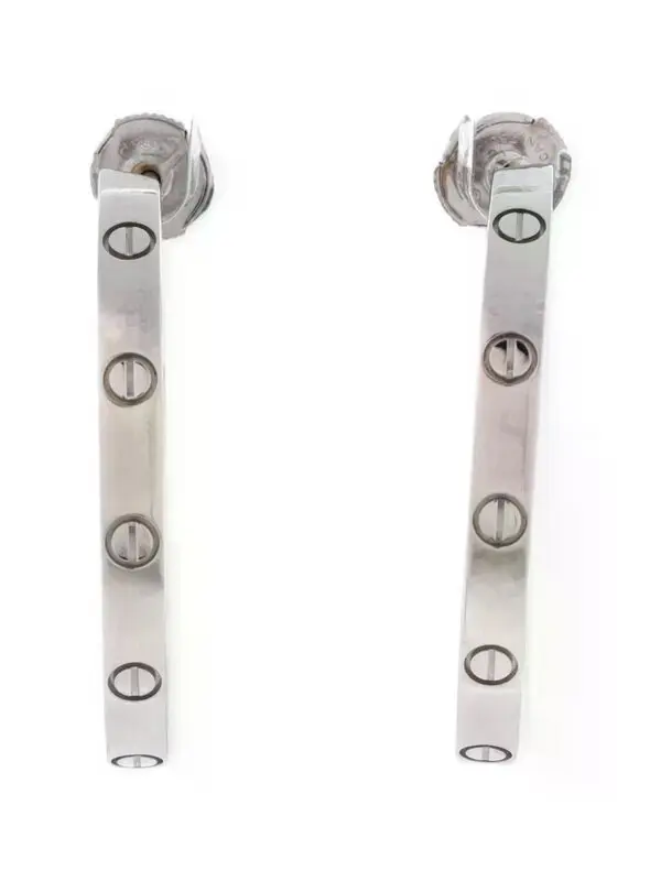 Cartier Love Hoop 18k White Gold Large Earrings