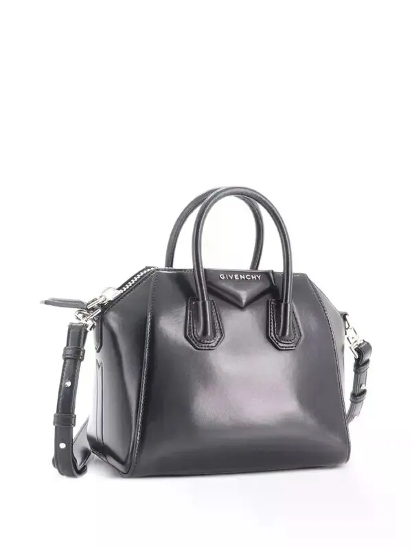 Givenchy Antigona Bag Glazed Leather Mini Satchel - Black