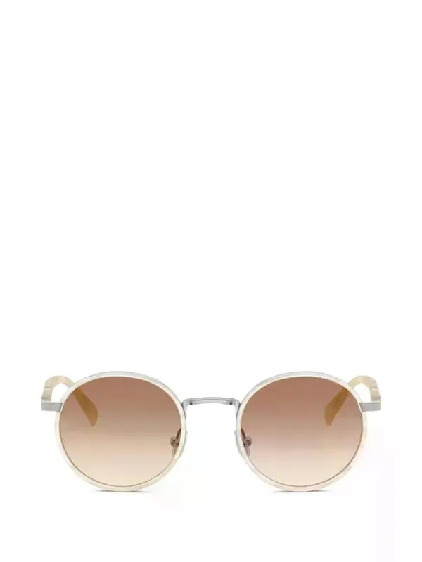 Brunello Cucinelli Tyler Round Sunglasses - Silver