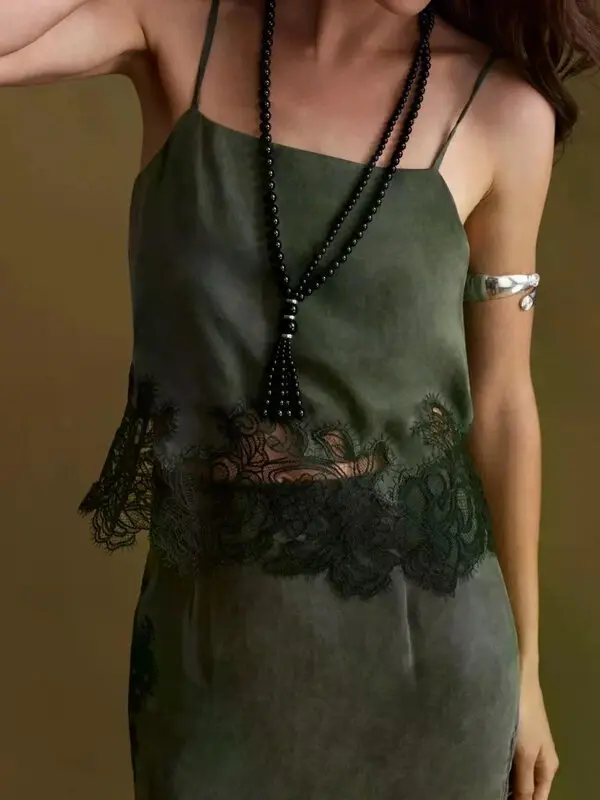 HEVRON Sabra Lace-trim Top