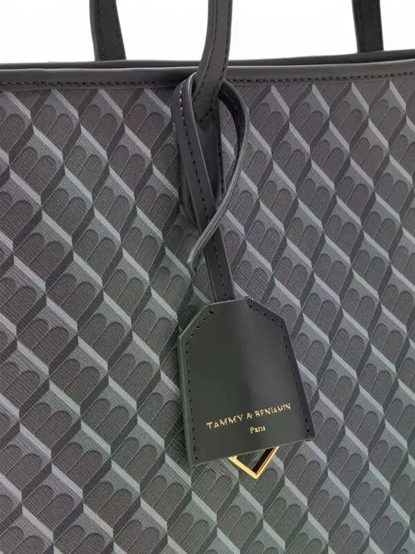 TAMMY & BENJAMIN Monogram Zip-top Tote Bag