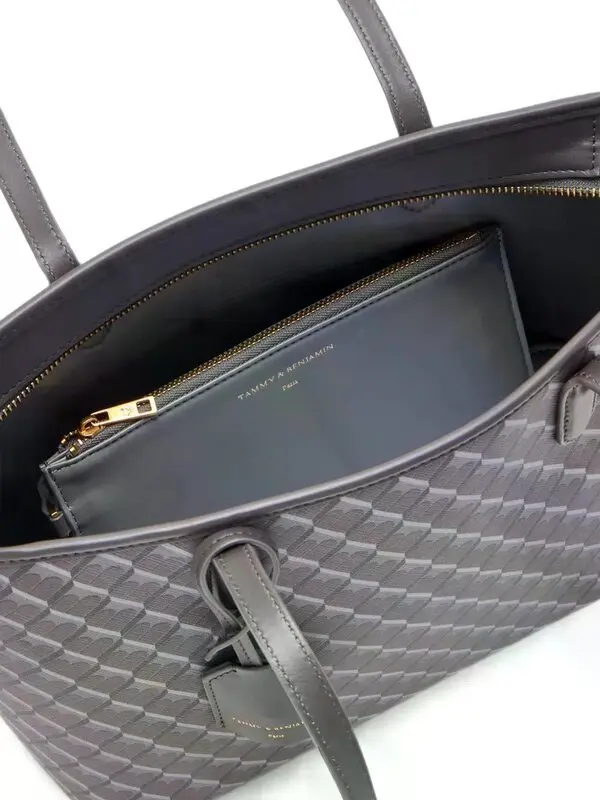 TAMMY & BENJAMIN Monogram Zip-top Tote Bag
