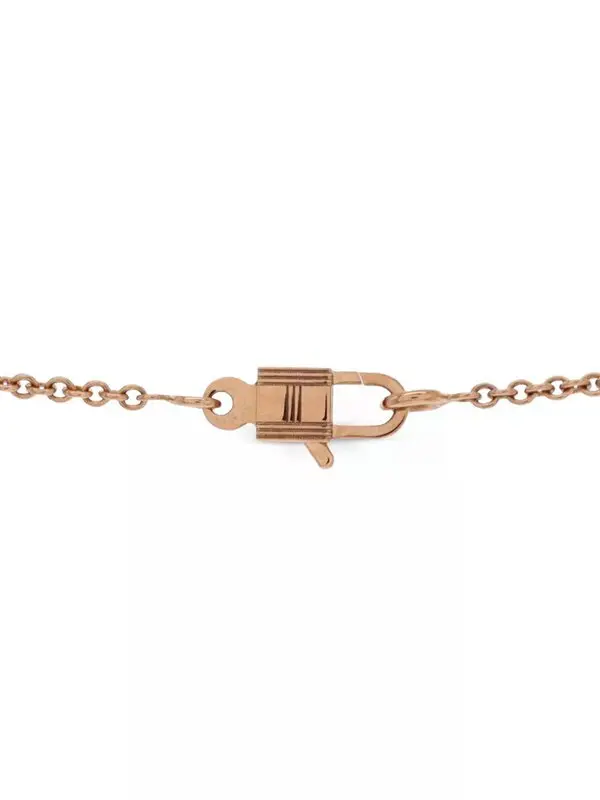 Hermès Amulettes Cadenas Pendant 18k Rose Gold With Diamonds Necklace - Pink