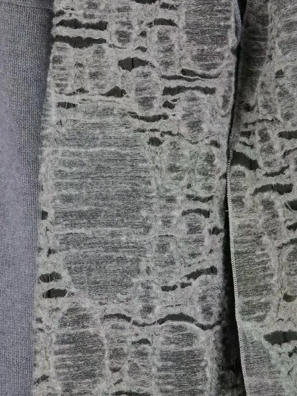 NICCOLO PASQUALETTI Scarf-detail Perforated-knit Cardigan