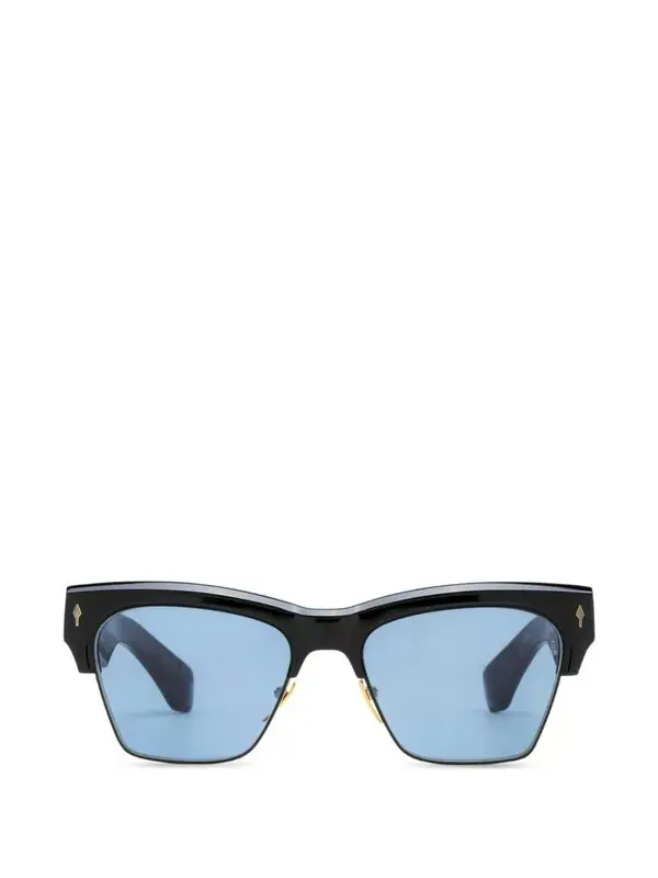 JACQUES MARIE MAGE Bugsy Browline-frame Sunglasses - Black