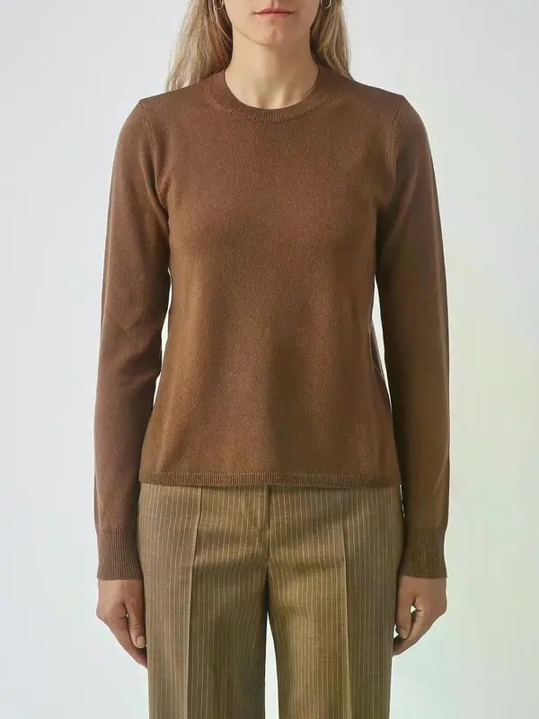 Max Mara Crew-neck Long-sleeve Sweater - Brown