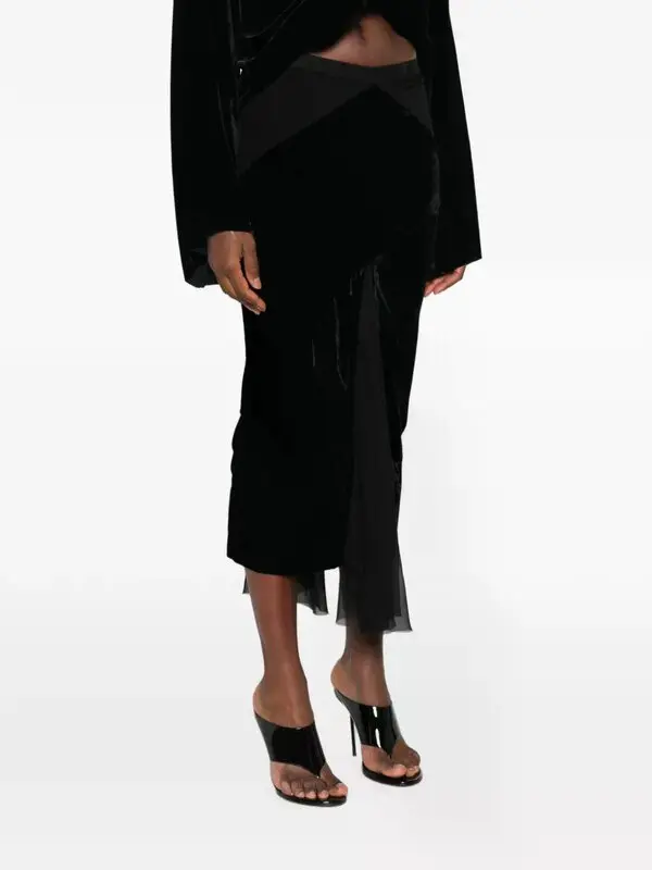 Rick Owens Panelled-design Midi Skirt