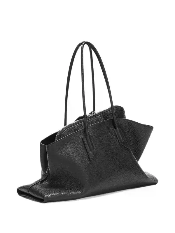 Attico Medium La Passeggiata Pebbled Leather Shoulder Bag