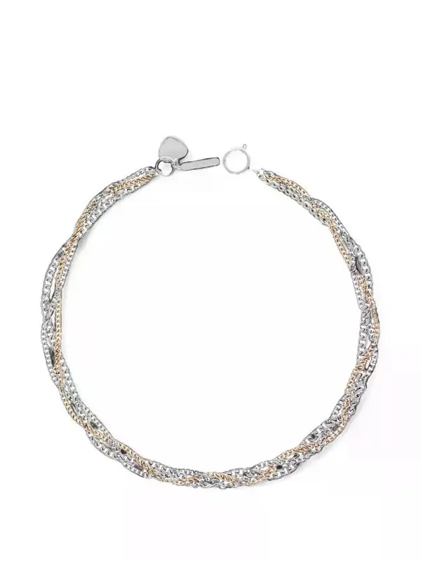 JUSTINE CLENQUET Mayer Woven Necklace - Silver