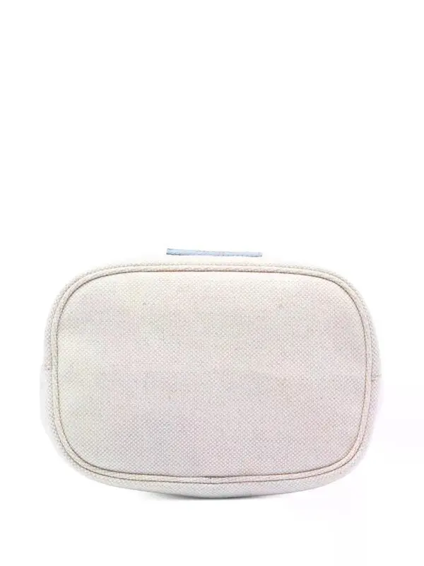 Prada 2013-2026 Canvas Mistolino Drawstring Pouch - White