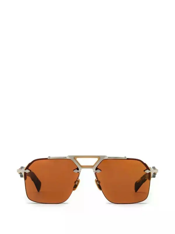 JACQUES MARIE MAGE Silverton Aviator-frame Sunglasses - Silver